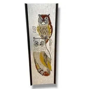 Vintage | Wall Decor | Vintage Mcm Owls Gravel Art Panel Pebble Mosaic ...